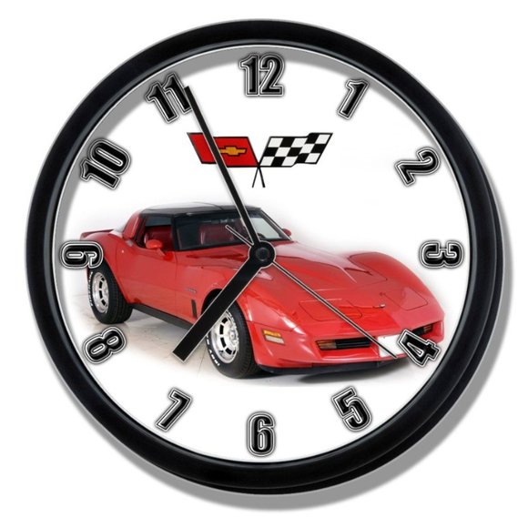 Clock | Wall Decor | Chevrolet Corvette C3 Red Clock New | Poshmark